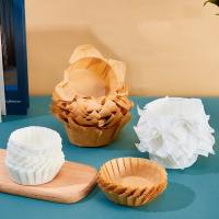 China White Brown Disposable Eco Friendly Paper Cupcake 5.2x7cm for Party and Meeting for sale