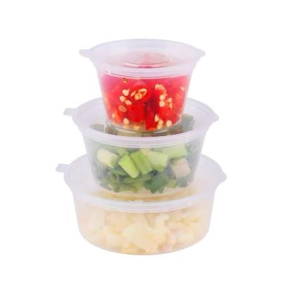 China Disposable PP Sauce Cup 1oz 2oz 3oz 4oz Leak Proof Lid Customizable for sale