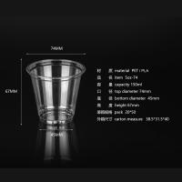 China Customizable Pet/PLA Disposable Eco Friendly Plastic Cup with Lid 5oz/6oz/9oz Sizes for sale