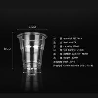 China Customizable Pet/PLA Disposable Eco Friendly Plastic Cup with Lid 5oz/6oz/9oz Sizes for sale