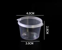 China PP Sauce Cup with Hinged Lid 1oz to 4oz Disposable Plastic Container 2200kg Gross Weight for sale