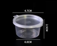 China PP Sauce Cup with Hinged Lid 1oz to 4oz Disposable Plastic Container 2200kg Gross Weight for sale