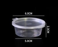 China PP Sauce Cup with Hinged Lid 1oz to 4oz Disposable Plastic Container 2200kg Gross Weight for sale