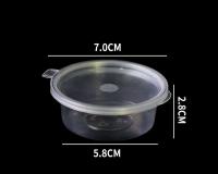 China PP Sauce Cup with Hinged Lid 1oz to 4oz Disposable Plastic Container 2200kg Gross Weight for sale