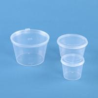 China 1oz-5oz PP Disposable Plastic Cup with Hinged Lid Take Away Sauce Cup Custom Logo for sale