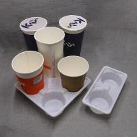 China Disposable Eco-Friendly Paper Cup Holder 4 Cup Tray for Coffee Milk Tea Takeaway for sale