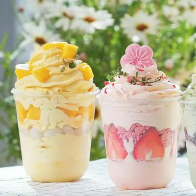 China Customized Disposable Plastic Drinking Cups Flexographic Printing 12oz/16oz/20oz/24oz for sale