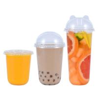China Custom U Shape Clear Compostable Biodegradable PP Plastic Cup 12oz 16oz 20oz 24oz for sale