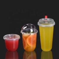 China Custom U Shape Clear Compostable Biodegradable PP Plastic Cup 12oz 16oz 20oz 24oz for sale