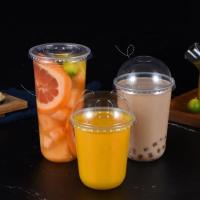 China Custom U Shape Clear Compostable Biodegradable PP Plastic Cup 12oz 16oz 20oz 24oz for sale