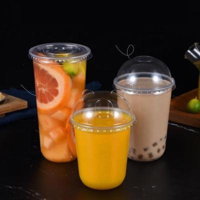 China Simple Style Custom Printed Clear Biodegradable Disposable Plastic Bubble Pet PLA Cup for sale