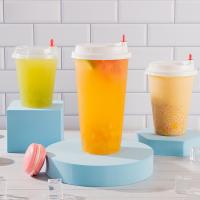 China Custom Size and Logo Hard PP 16oz 32oz Drinking Plastic Dessert Cup with Custom Logo for sale