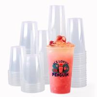 China Clear PP Plastic Cups 30 32 40 44 51 Oz with Lids Large Disposable Beverage Cups for sale