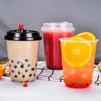 China Clear PP Plastic Cups 30 32 40 44 51 Oz with Lids Large Disposable Beverage Cups for sale