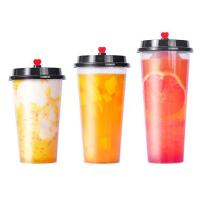 China US Customizable Size Disposable Plastic Pet Cold Beverage Coffee Juice Drinking Cup for sale