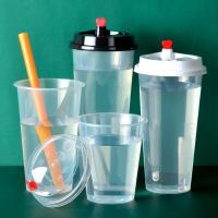 China US Customizable Size Disposable Plastic Pet Cold Beverage Coffee Juice Drinking Cup for sale