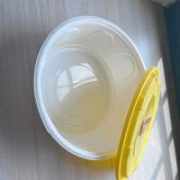 China 2000ml Black Plastic Food Containers with Lid for Freshness Preservation and Storage for sale