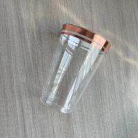 China Custom Printing Logo Cup Juice Clear Cold Drink Disposable Plastic Cups Customization for sale