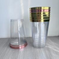 China Customized Request Transparent 16oz Bubble Tea Plastic Cup with Custom Logo Order Now for sale