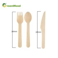 China Eco Friendly Disposable Wooden Spoon 160mm Food Grade Biodegradable Straight Tableware for sale