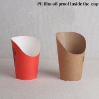China Custom Kraft Paper French Fries Box Food Grade 12oz 32oz Disposable Takeaway for sale