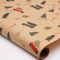 China Custom Kraft Gift Wrapping Paper Eco Friendly Biodegradable 30x40cm for sale