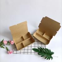 China Eco-Friendly Paper Disposable Lunch Box with 3/4 Compartments Return Refunds Accepted for sale