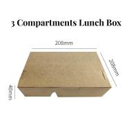 China Eco-Friendly Paper Disposable Lunch Box with 3/4 Compartments Return Refunds Accepted for sale