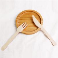 China Bamboo Tableware Customized Biodegradable Disposable Fork Spoon Knife for Green Meals for sale