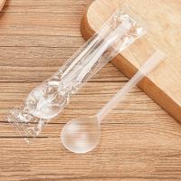 China Food Grade Customized Heavy Duty Disposable Plastic Tableware Spoon with Clear Design for sale