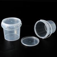 China 1L-5L Food Grade PP Round Clear Plastic Bucket with Handle Portable for sale