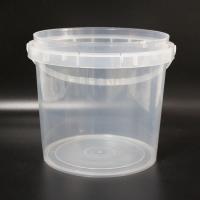 China 1L-5L Food Grade PP Round Clear Plastic Bucket with Handle Portable for sale