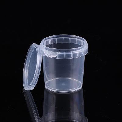 China Eco-Friendly PP Plastic Bucket 1L to 5L Food Grade Round Bucket Without Handle for sale