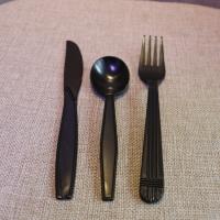 China Straight Style Disposable Biodegradable Plastic Knife Fork Spoon 2.700kg Gross Weight for sale