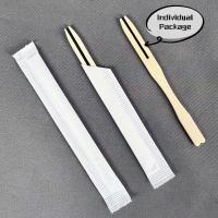 China Biodegradable Bamboo Fruit Fork 11cm Eco-Friendly Disposable Cutlery for Healthy Eating for sale