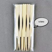 China Biodegradable Bamboo Fruit Fork 11cm Eco-Friendly Disposable Cutlery for Healthy Eating for sale