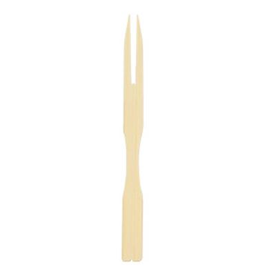 China Different Size Wooden Fork and Disposable Bamboo Cutlery for Fruit Salad for sale