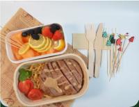 China 100 Pack Disposable Bamboo Skewers 12cm Christmas Snowman Stickers Eco-Friendly for sale