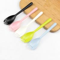 China Upgrade Your Dining Experience with Thickened Long Handle Plastic Fork in Multi Color for sale