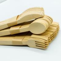 China Disposable Wooden Cutlery Fork Spoon 14cm 17cm Eco Friendly Biodegradable Tableware for sale