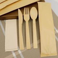China Disposable Wooden Cutlery Fork Spoon 14cm 17cm Eco Friendly Biodegradable Tableware for sale