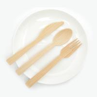 China Disposable Wooden Cutlery Fork Spoon 14cm 17cm Eco Friendly Biodegradable Tableware for sale