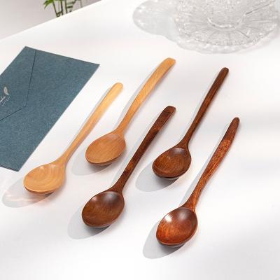 China Disposable Wooden Spoon 23.5x4cm Eco Friendly Biodegradable for Coffee Ice Cream for sale