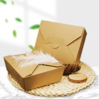 China Eco Friendly Disposable Lunch Box 25cm x 25cm x 15cm Food Grade Cardboard Takeaway for sale