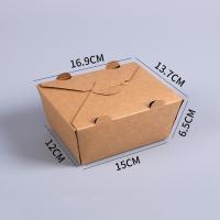 China Eco Friendly Disposable Lunch Box 25cm x 25cm x 15cm Food Grade Cardboard Takeaway for sale