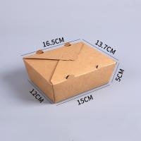 China Eco Friendly Disposable Lunch Box 25cm x 25cm x 15cm Food Grade Cardboard Takeaway for sale