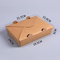 China Eco Friendly Disposable Lunch Box 25cm x 25cm x 15cm Food Grade Cardboard Takeaway for sale