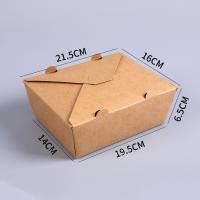 China Eco Friendly Disposable Lunch Box 25cm x 25cm x 15cm Food Grade Cardboard Takeaway for sale