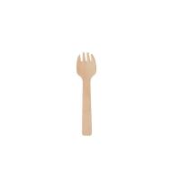 China Natural Wooden Spork 105mm 140mm 160mm Disposable Eco Friendly Straight Style Custom for sale