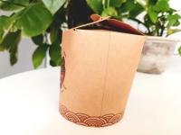 China Eco-Friendly Kraft Paper Food Container for Hot French Fries Fast Food Takeaway for sale